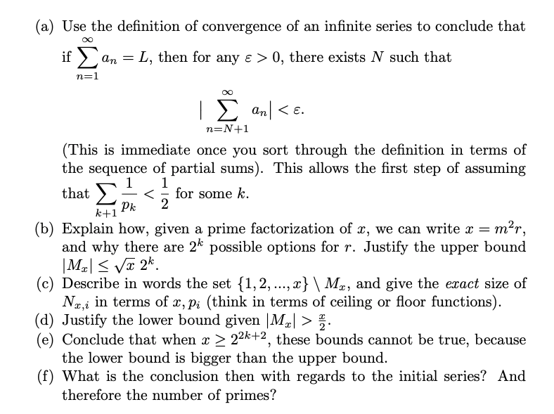 Do the Erdős's proof using following steps. Σ | Chegg.com