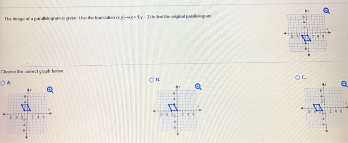 Solved The image of a parallelogram is given. Use the | Chegg.com
