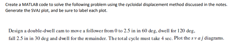 Solved Create a MATLAB code to solve the following problem | Chegg.com