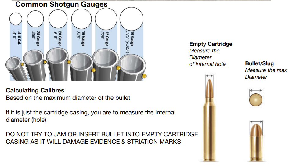 Calculating Calibres Based on the maximum diameter of | Chegg.com