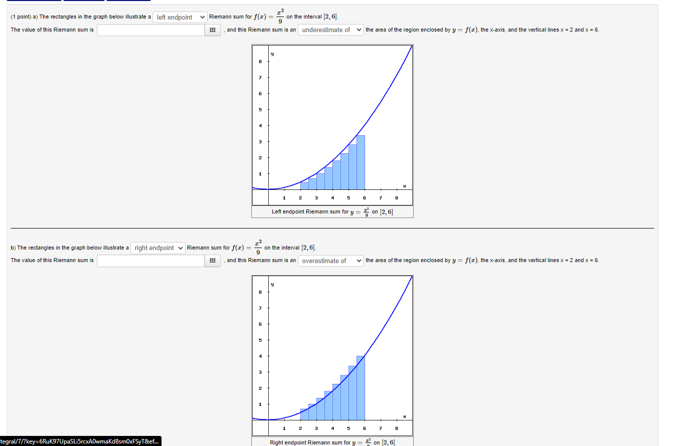 Solved (1 ﻿point) ﻿a) ﻿The rectangles in the graph below | Chegg.com