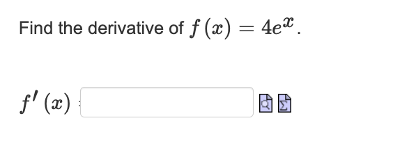 Solved f(x)=4ex | Chegg.com