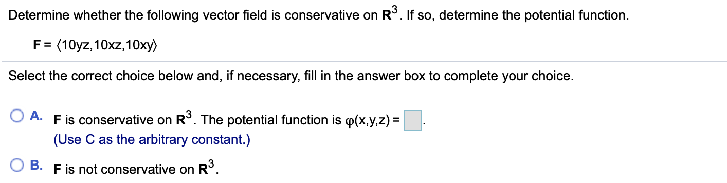 Solved Determine whether the following vector field is | Chegg.com