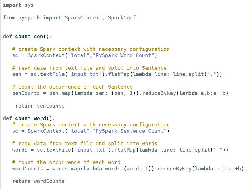 Please use Pyspark, Python3 as a language. 1. | Chegg.com