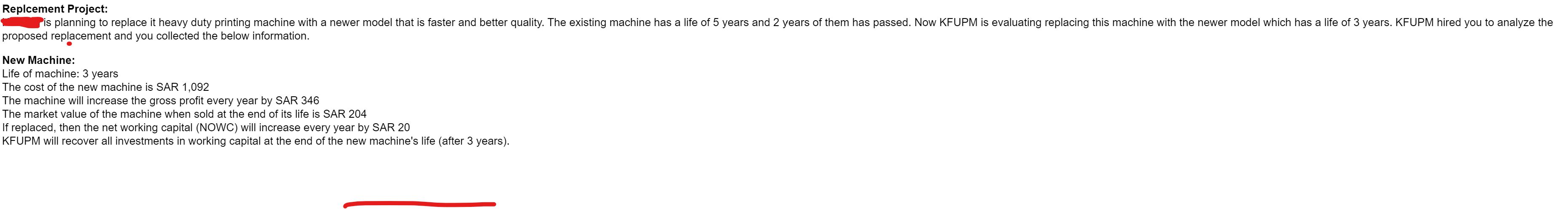 Replcement Project: Pis planning to replace it heavy | Chegg.com