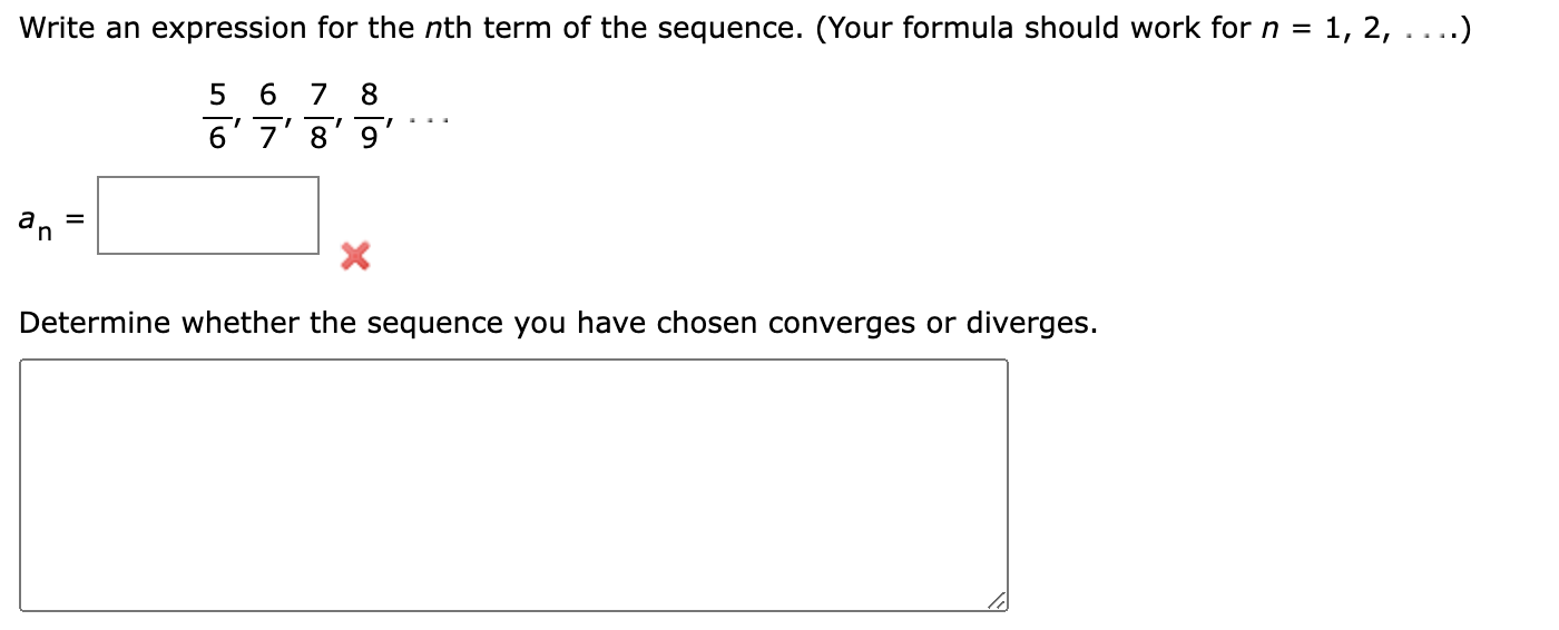 Solved Write an expression for the nth term of the sequence. | Chegg.com