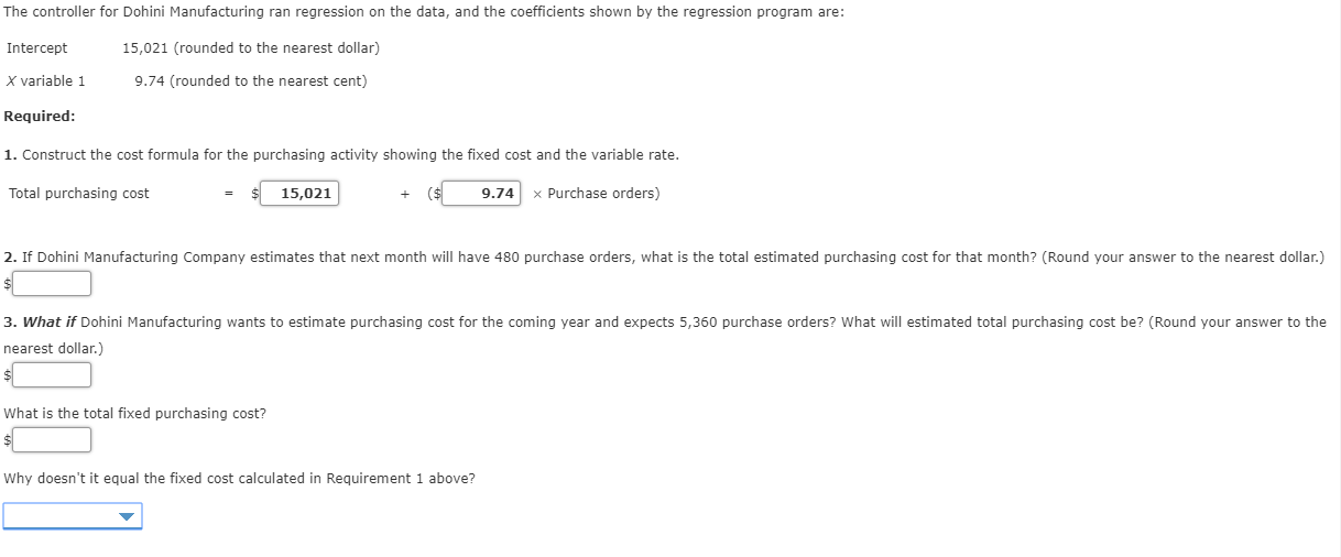 Solved Using Regression Results to Construct and Apply a | Chegg.com