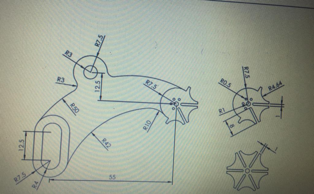 Solved a) Draw figure 2 using AUTOCAD. Use separate layers | Chegg.com