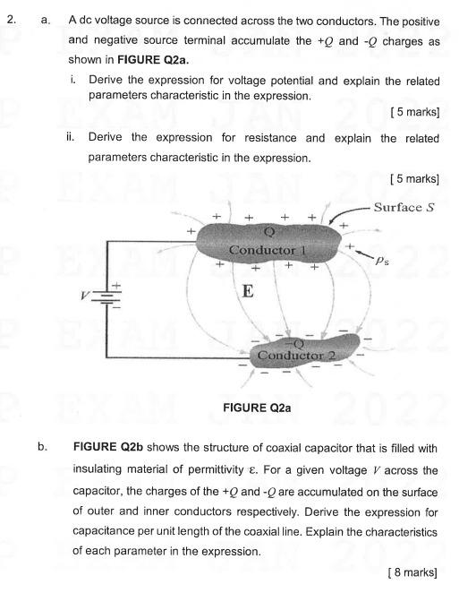 Solved a. A dc voltage source is connected across the two | Chegg.com