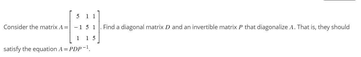 Solved Find the matrix similar to A=[−201−3] using the | Chegg.com