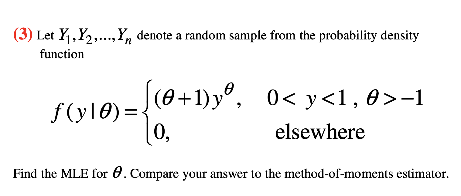Solved (2) Suppose that Y1,Y2,…,Yn constitute a random | Chegg.com