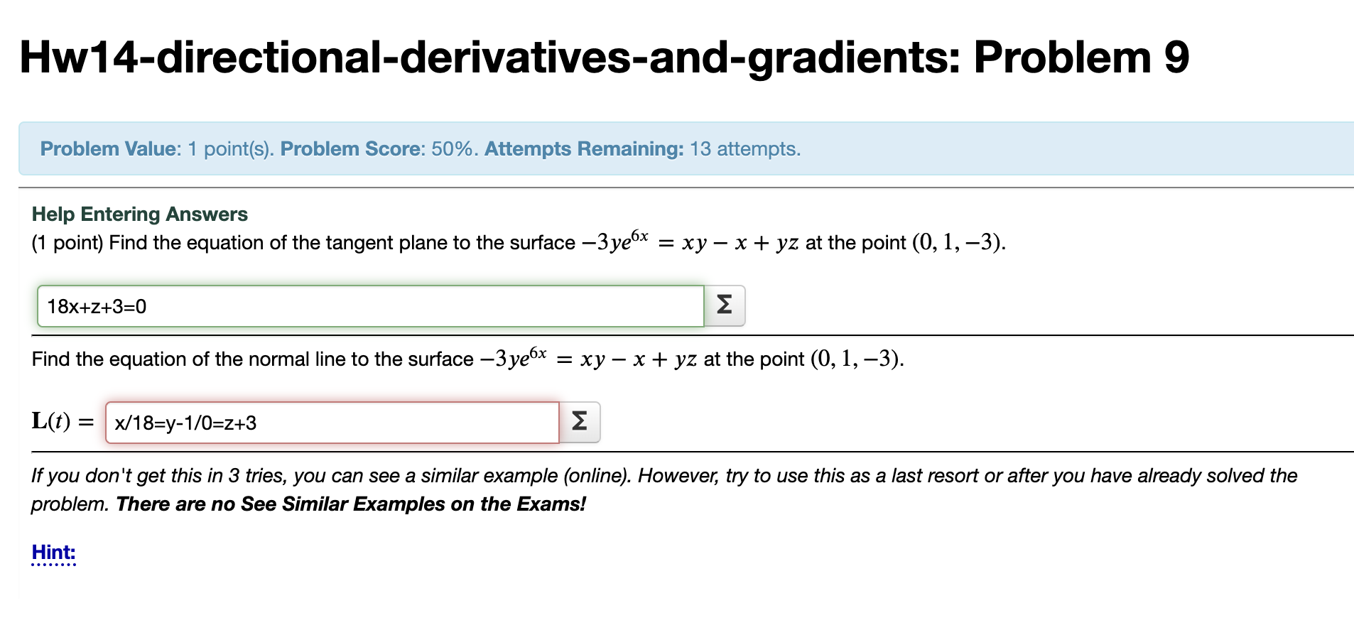 Solved Hw14-directional-derivatives-and-gradients: Problem 9 | Chegg.com