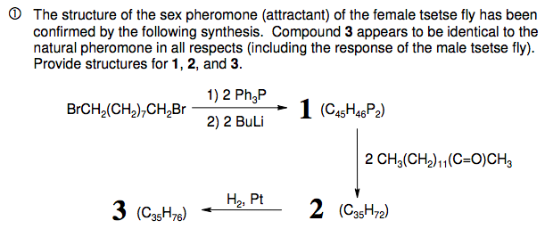 Solved D The structure of the sex pheromone (attractant) of | Chegg.com