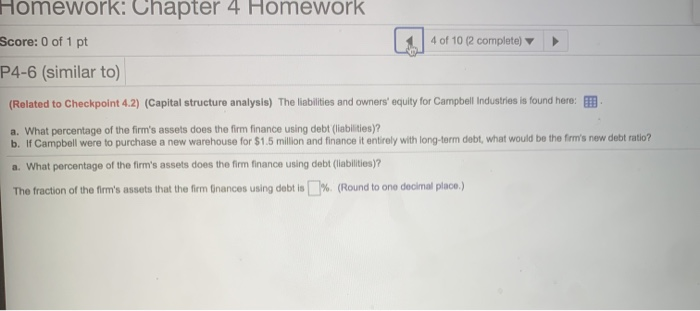 Solved Homework Chapter 4 Homework 4 Of 10 2 Complete