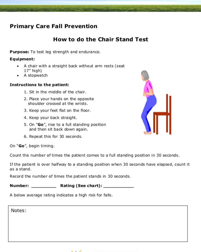 Sit Stand Chair Test