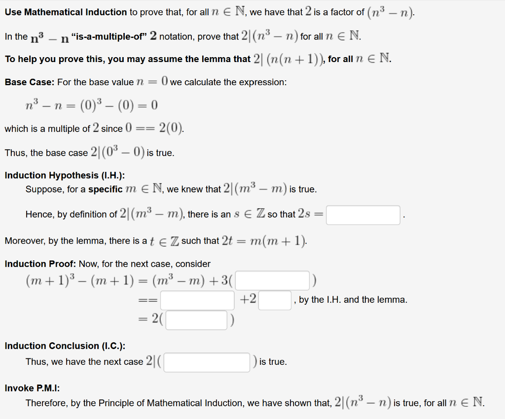 Solved Use Mathematical Induction to prove that, for all | Chegg.com