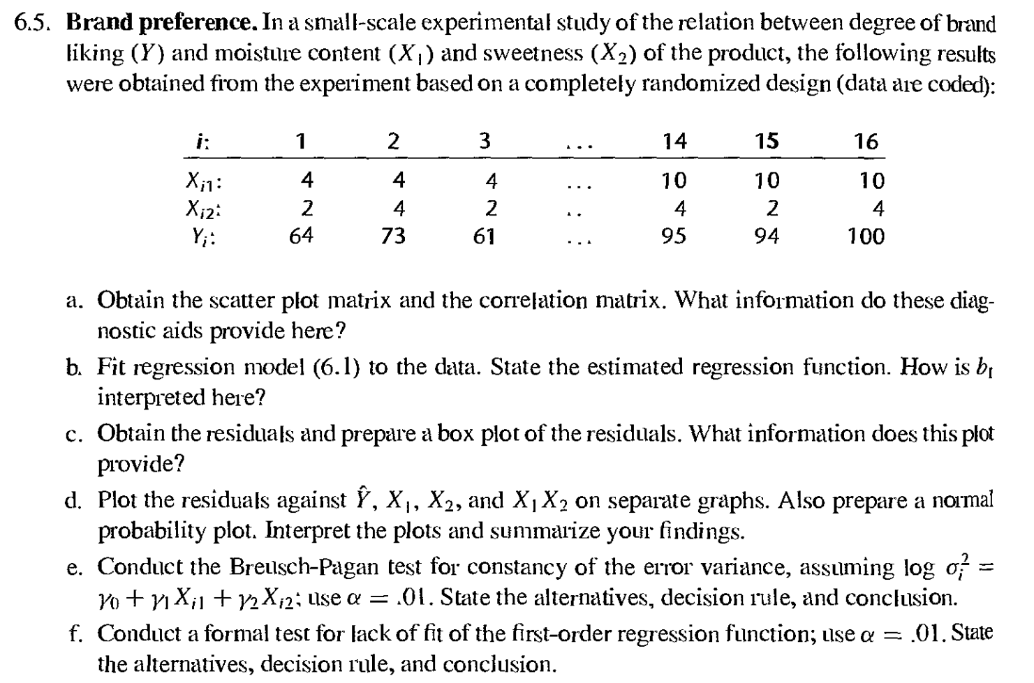 Solved 0.5. Refer to Brand preference Problem 6.5b. a. | Chegg.com