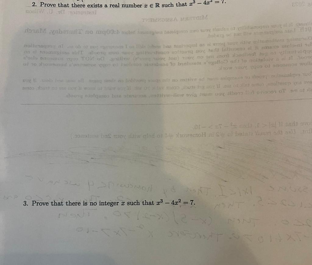 Solved 2. Prove that there exists a real number x∈R such | Chegg.com