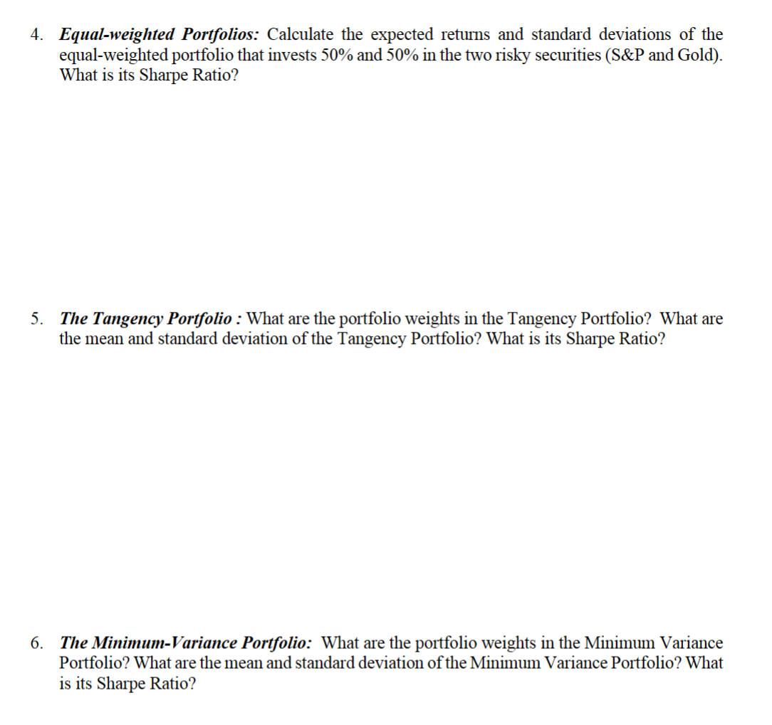 Solved Equal-weighted Portfolios: Calculate the expected | Chegg.com