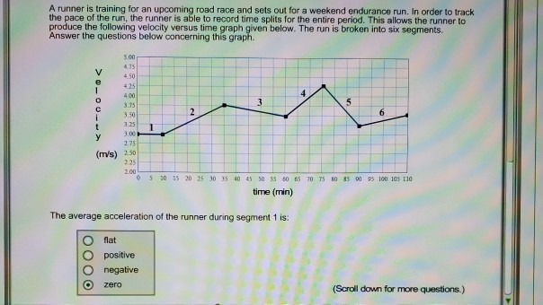 Solved A runner is training for an upcoming road race and | Chegg.com