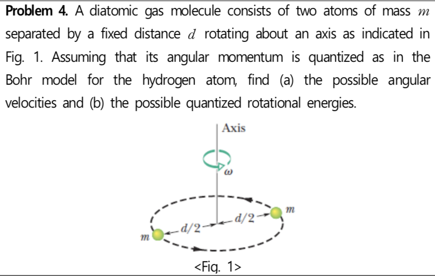 Solved Problem 4. A diatomic gas molecule consists of two | Chegg.com
