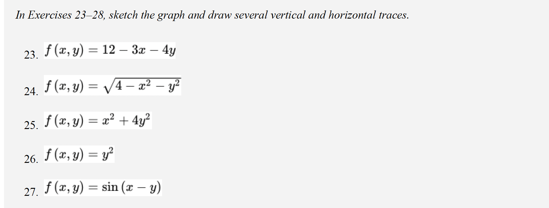 Solved In Exercises 23-28, sketch the graph and draw several | Chegg.com