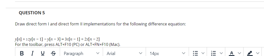 Solved QUESTION 5 Draw direct form I and direct form II | Chegg.com
