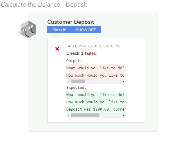 Solved Calculate the Balance - Deposit If the action is | Chegg.com