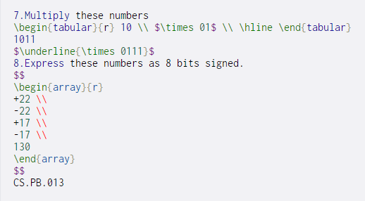 Solved 7. Multiply these numbers \begin{tabular}{r} 10 | Chegg.com