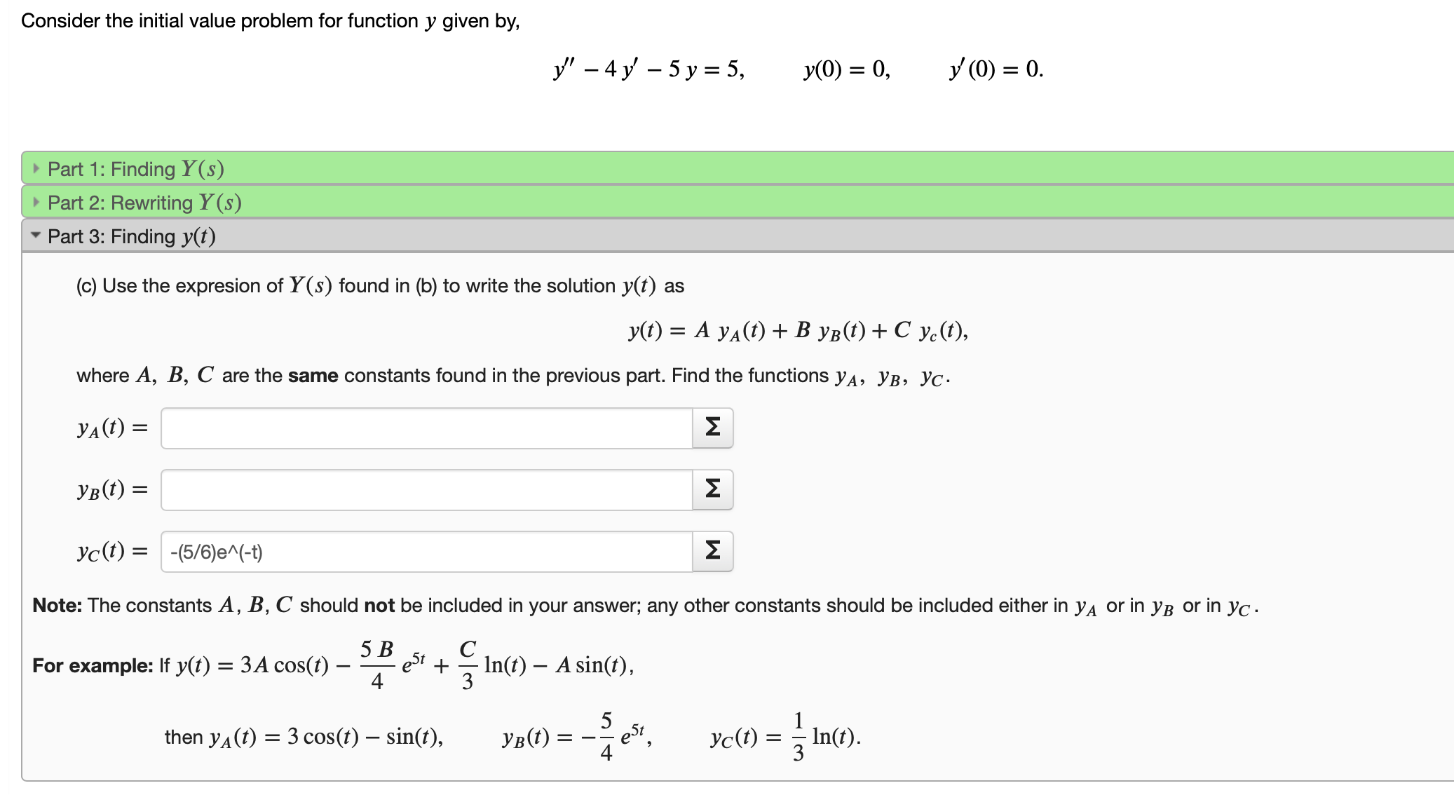 Solved Consider the initial value problem for function y | Chegg.com