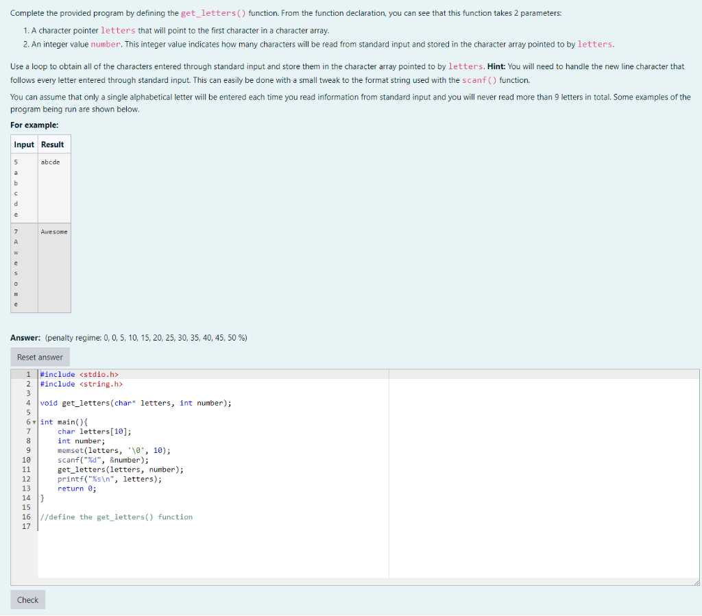 Solved Complete the provided program by defining the | Chegg.com