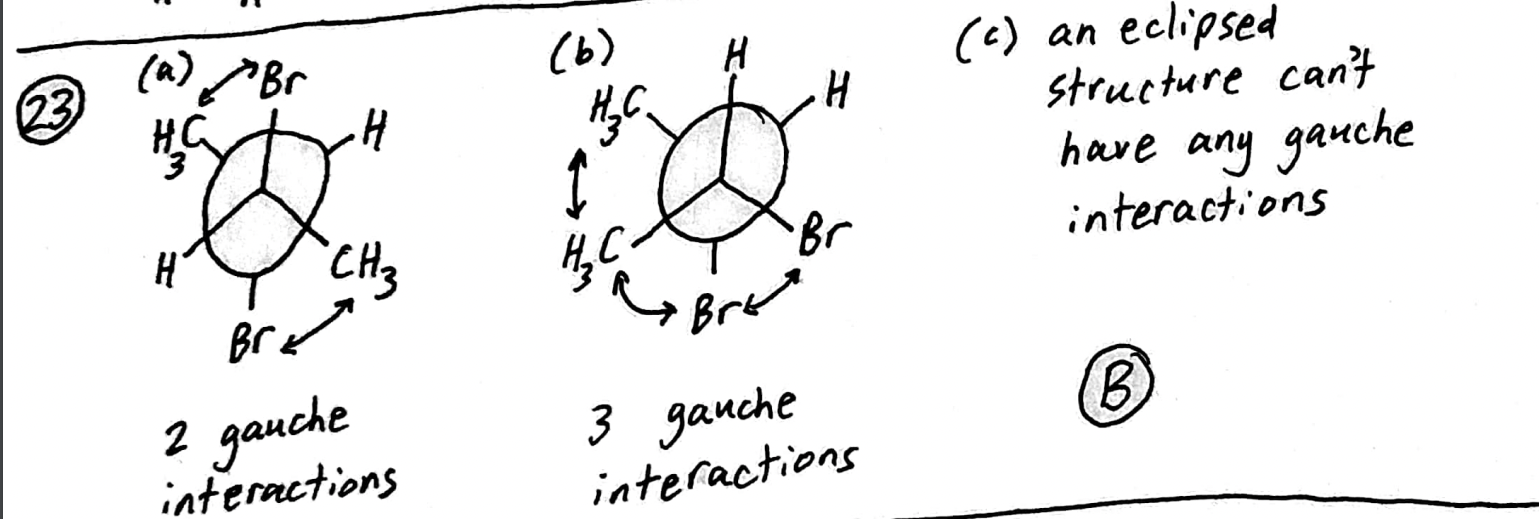 Solved 23. Which of the following conformational isomers has | Chegg.com