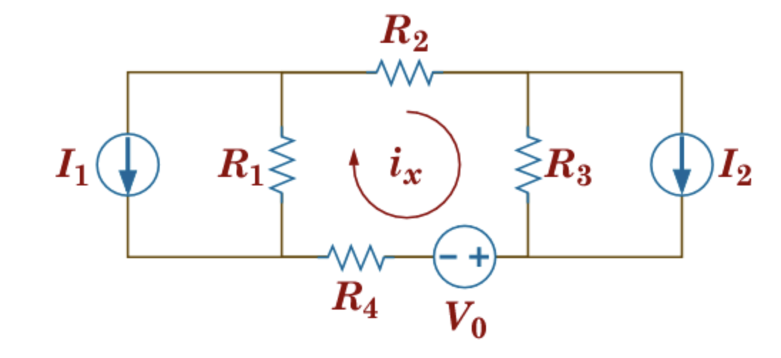 Solved For R1 = 4Ω, R2 = 5Ω, R3 = 2Ω, R4 = 3Ω, I1 = 8A, I2 = | Chegg.com