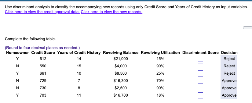 Solved Use discriminant analysis to classify the | Chegg.com