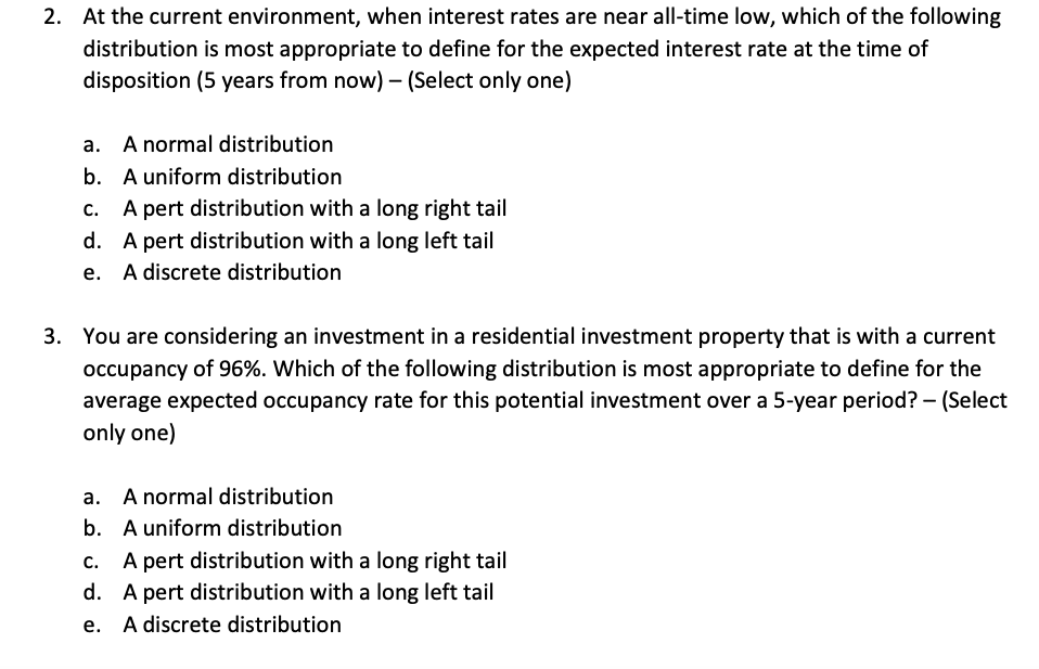 Solved 2. At the current environment, when interest rates | Chegg.com