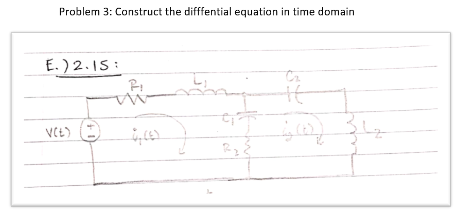 Solved Problem 3 Construct The Difffential Equation In Time 6851