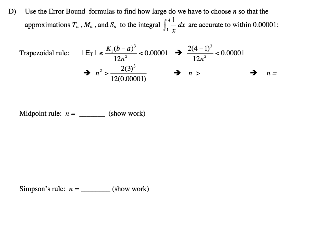 Solved Use The Error Bound Formulas To Find How Large Do We Chegg solved-use-the-error-bound-formulas-to-find-how-large-do-we-chegg