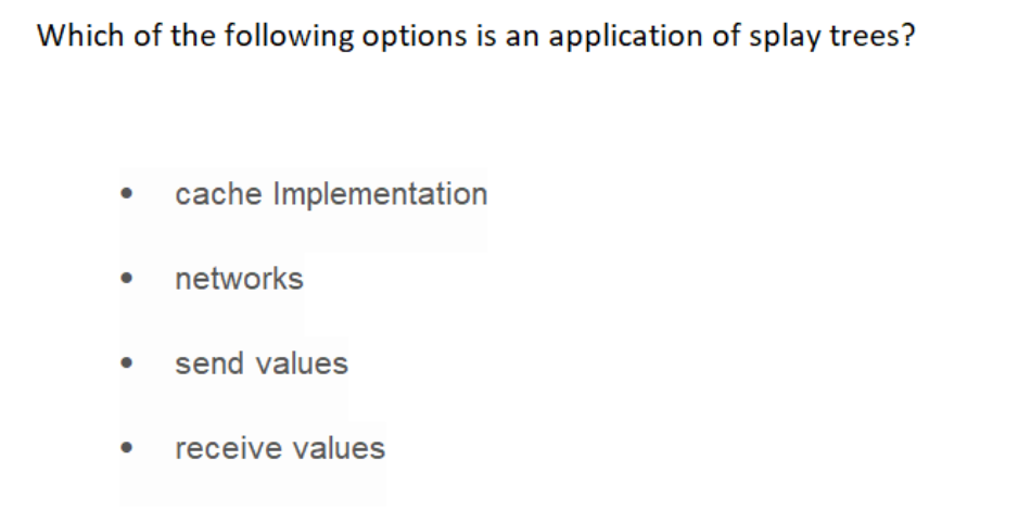 Solved Which of the following options is an application of | Chegg.com
