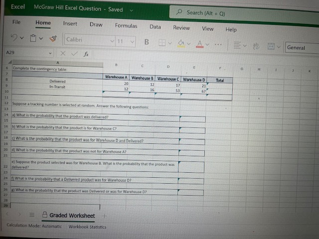 Solved Please show the excel equation for the blank cells: | Chegg.com