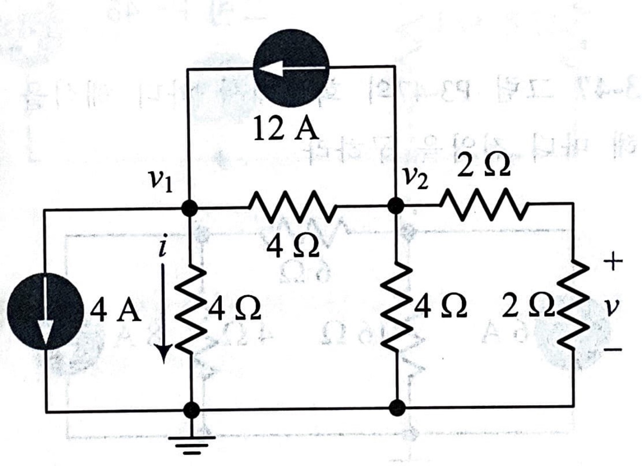 Solved Find the current i and voltage v through the bar | Chegg.com