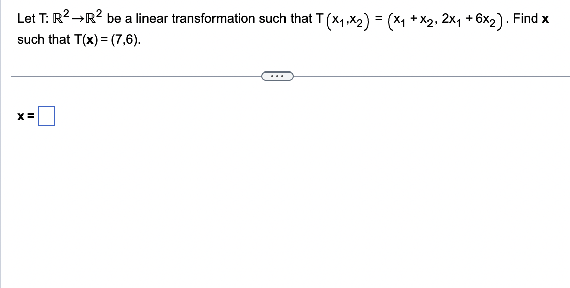 Solved Let T:R2→R2 be a linear transformation such that | Chegg.com