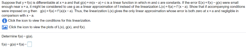 Solved Suppose that y = f(x) is differentiable at x =a and | Chegg.com