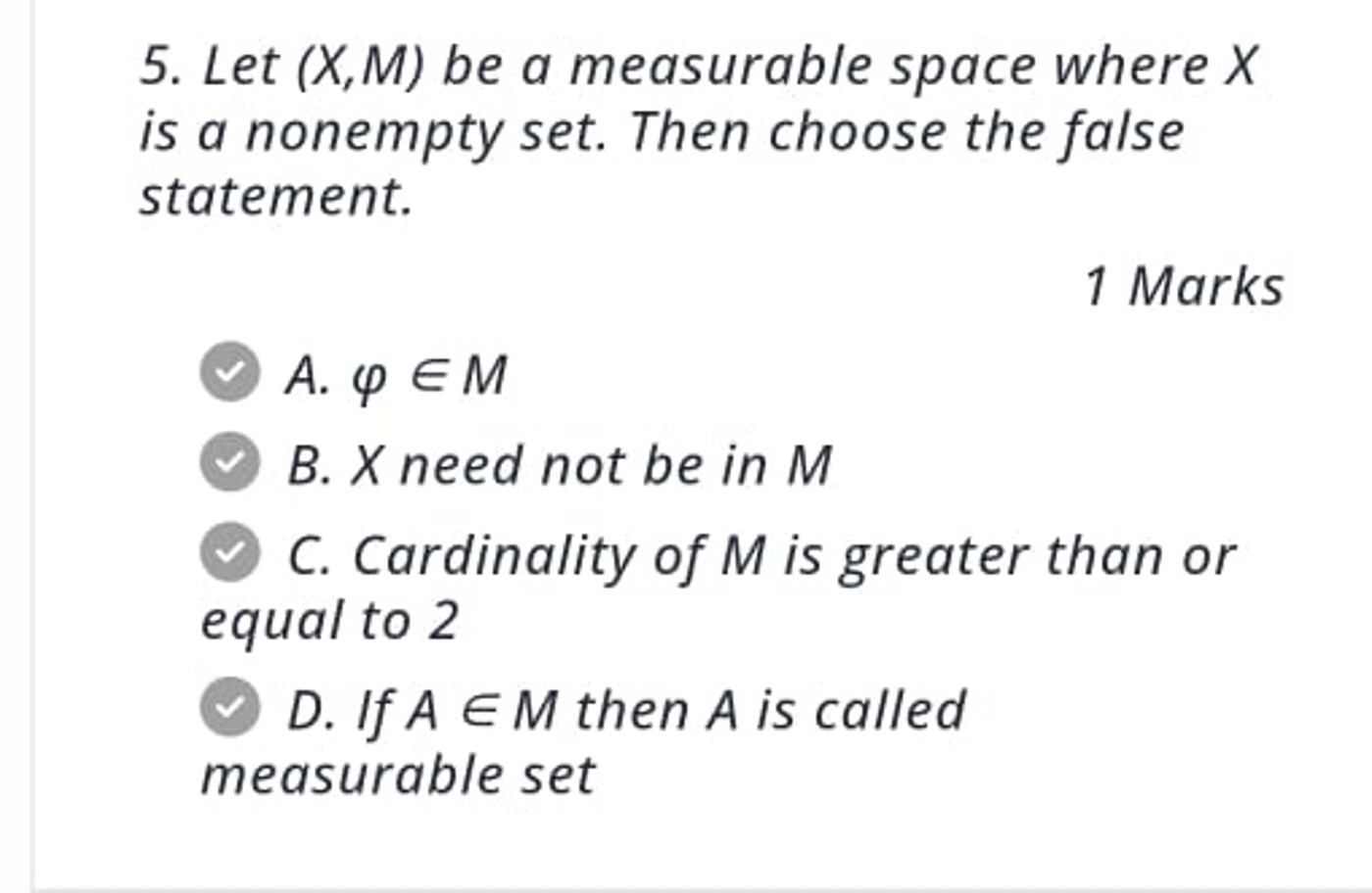 Solved Let X M Be A Measurable Space Where X Nis A