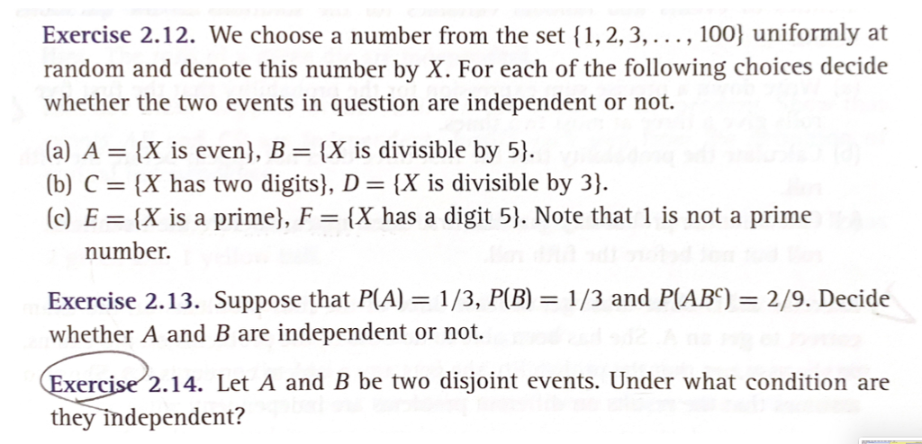 Solved Exercise 2.12. We choose a number from the set 1,2, | Chegg.com