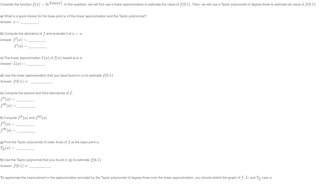 Solved Consider The Function F X 2e3sin X In This