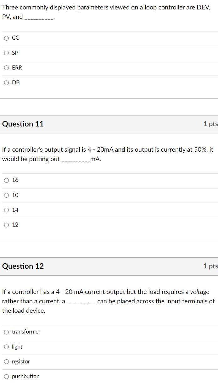 Solved The two catagories of process controllers are | Chegg.com