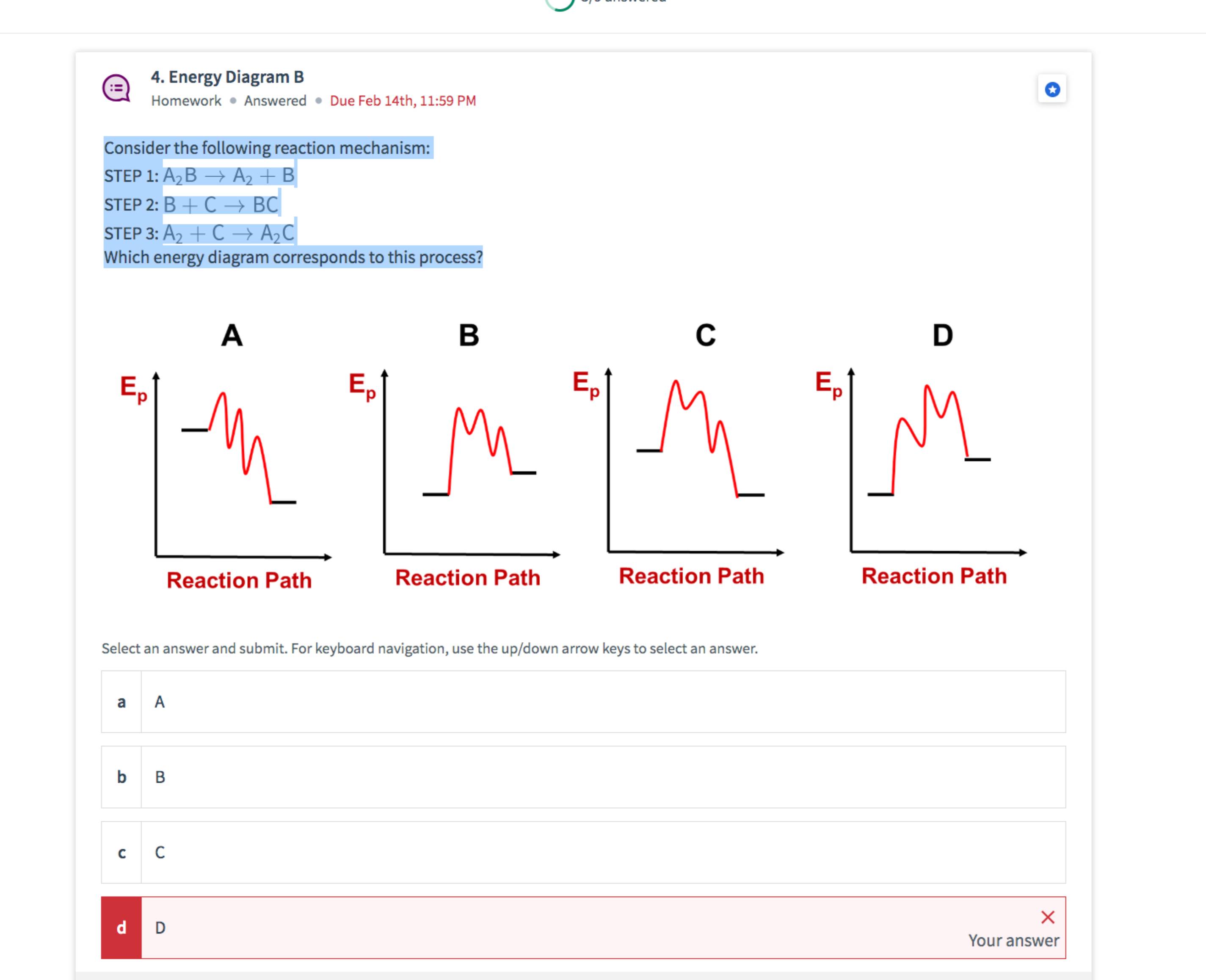 Solved Consider the following reaction mechanism:STEP 1: | Chegg.com
