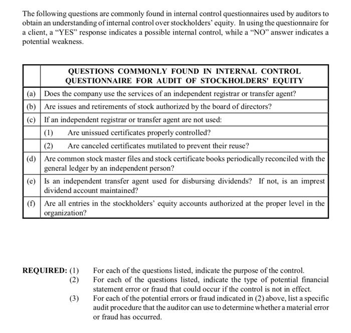 Solved The following questions are commonly found in | Chegg.com