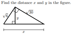 Solved Find the distance x and y in the figure. | Chegg.com