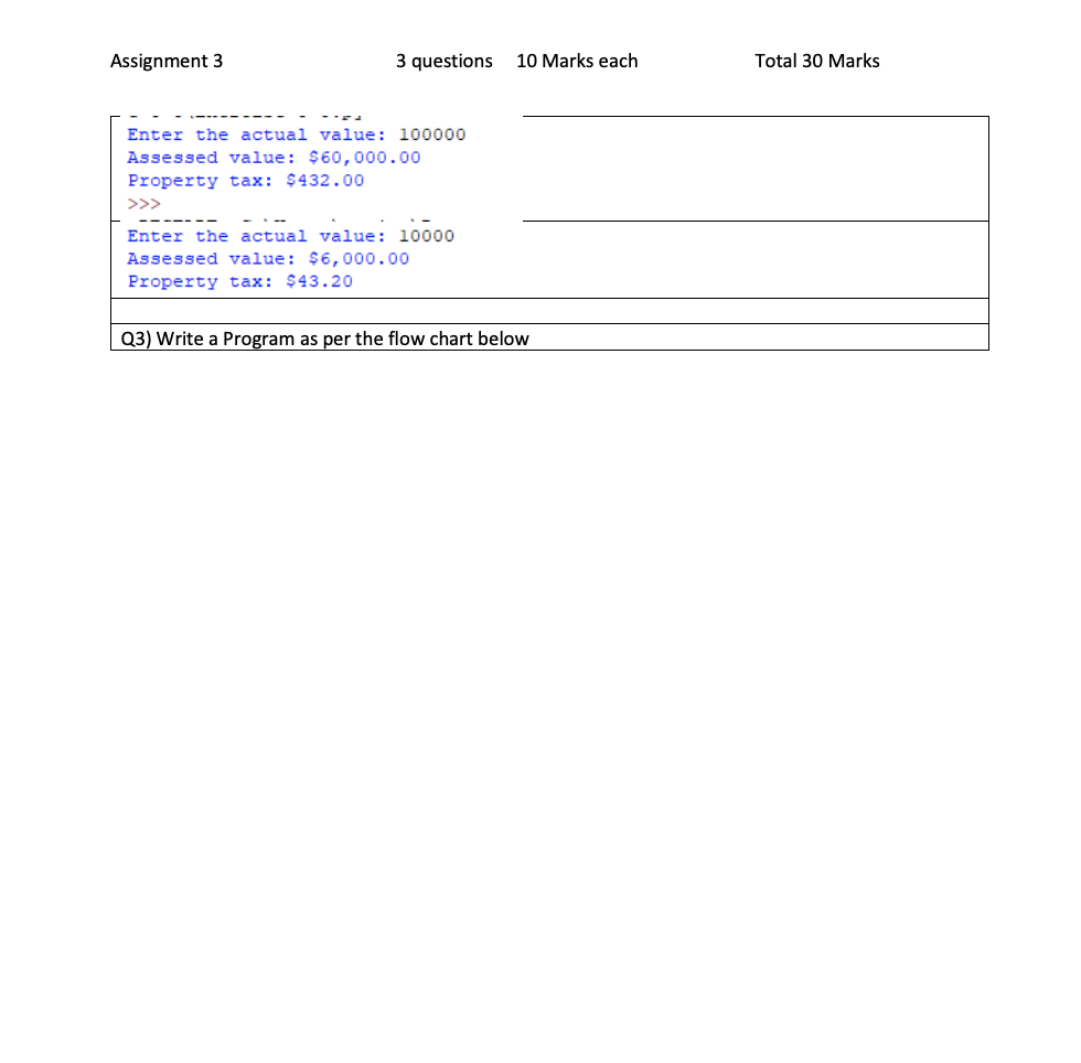 Solved Assignment 3 3 questions 10 Marks each Total 30 Marks | Chegg.com
